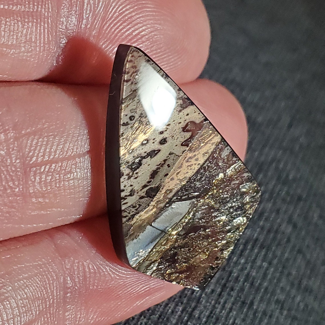 Fire Obsidian Cab 23 - Etsy