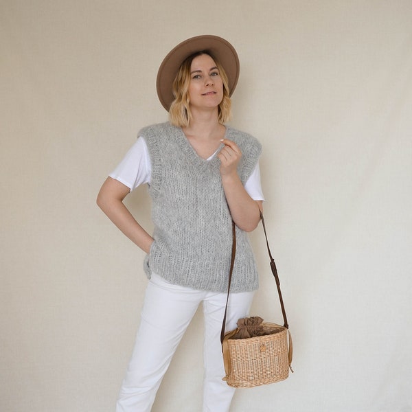 Hand Knitted Vest - Etsy