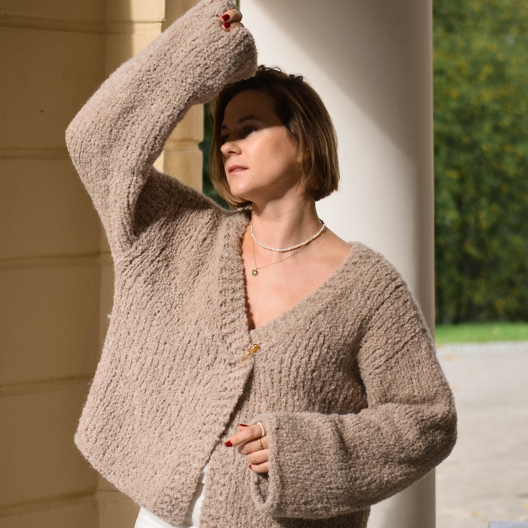 Oversized Handmade Alpaca Wool Cardigan for Women Knitted - Etsy