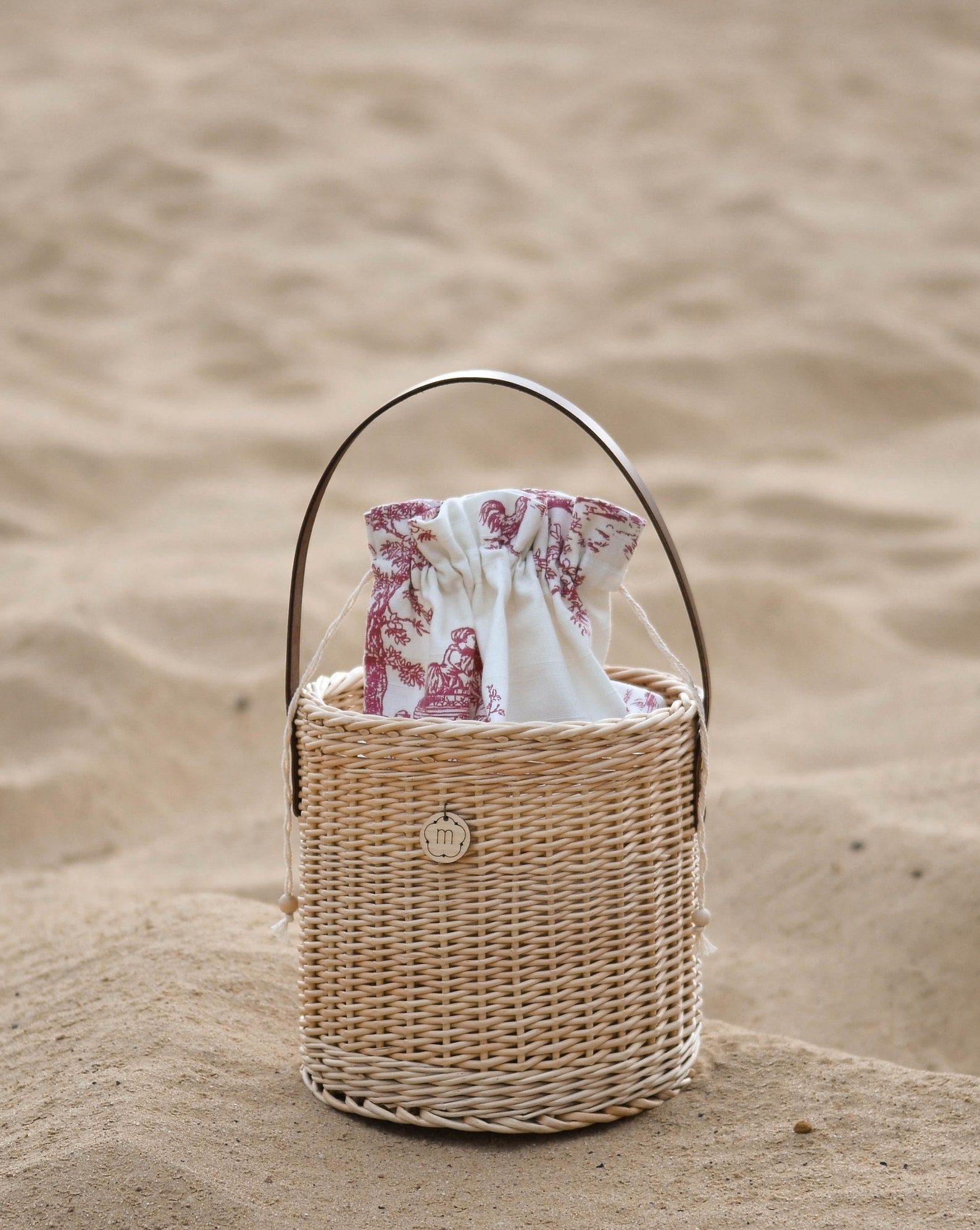 Modern Wicker Bucket Bag With Leather Handle for Women Straw - Etsy