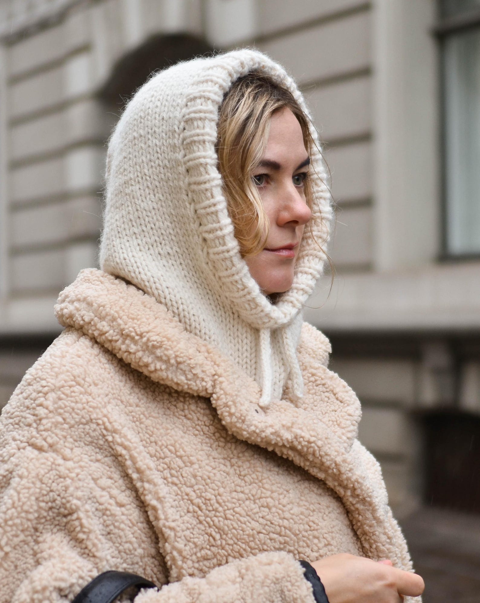 Handmade Chunky Wool Balaclava Helmet, Knitted Oversized Cozy Hood - Etsy