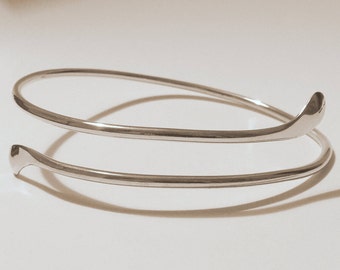 Silver arm cuff | Etsy