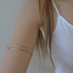 Silver Arm Band Upper Arm Cuff Arm Band Simple Chic - Etsy