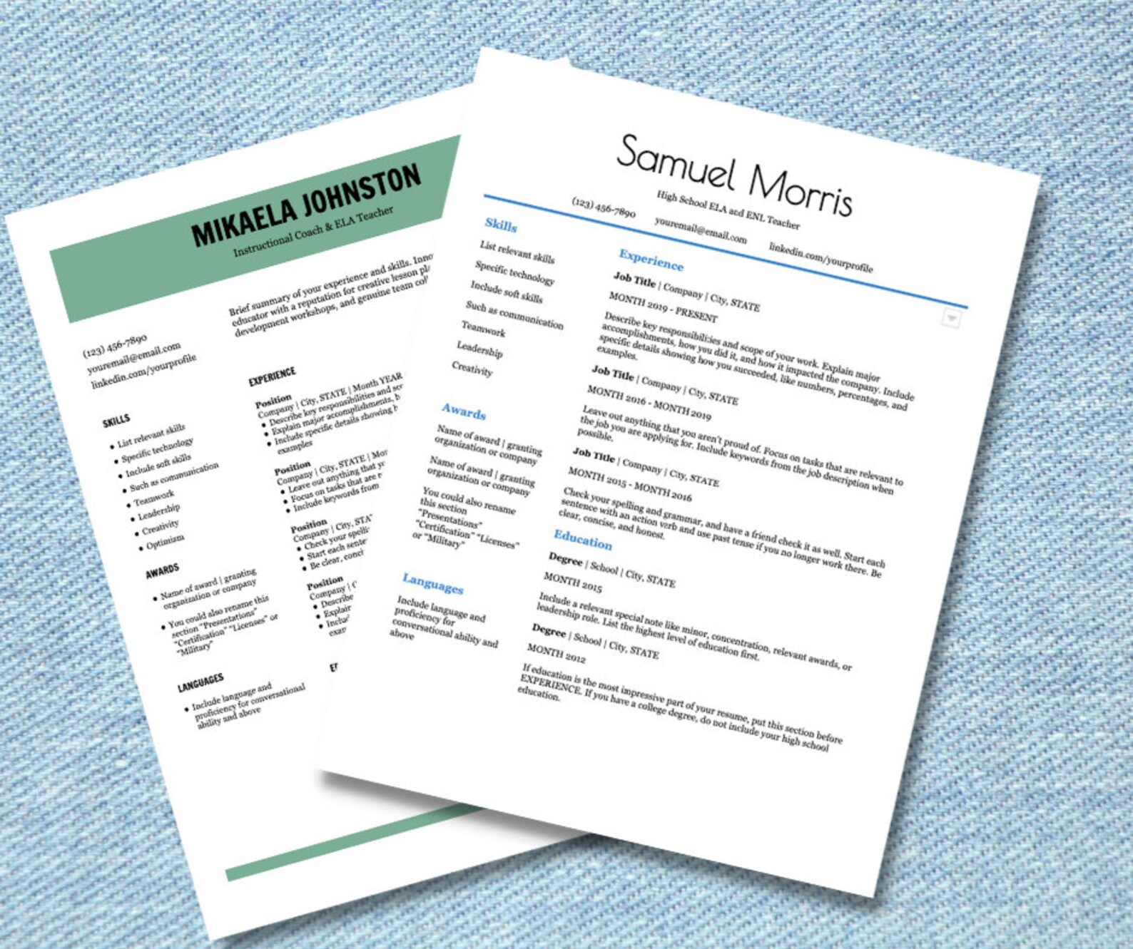 Resume Templates and Guide Package - Etsy