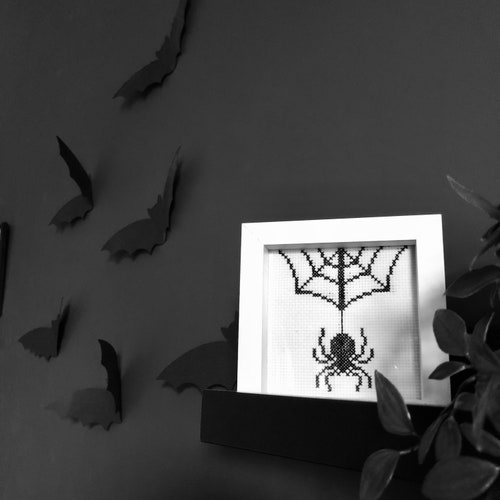 Halloween Cross Stitch Pattern Spider Web Cross Stitch Pattern | Etsy