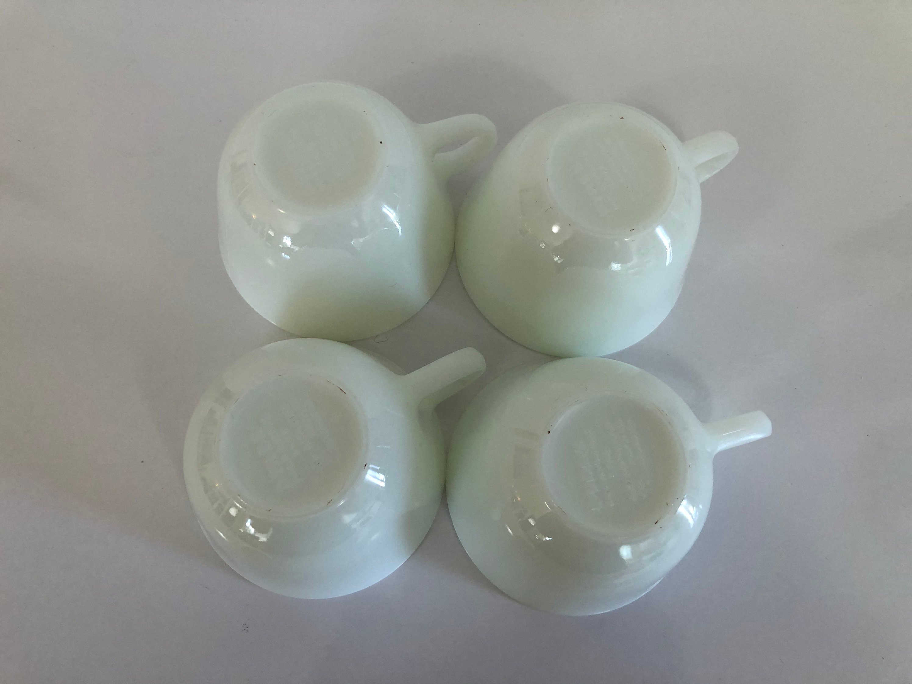 Pyrex Ware Coffee Mugs Pyrex Coffee Mugs White Tea Cups Set | Etsy