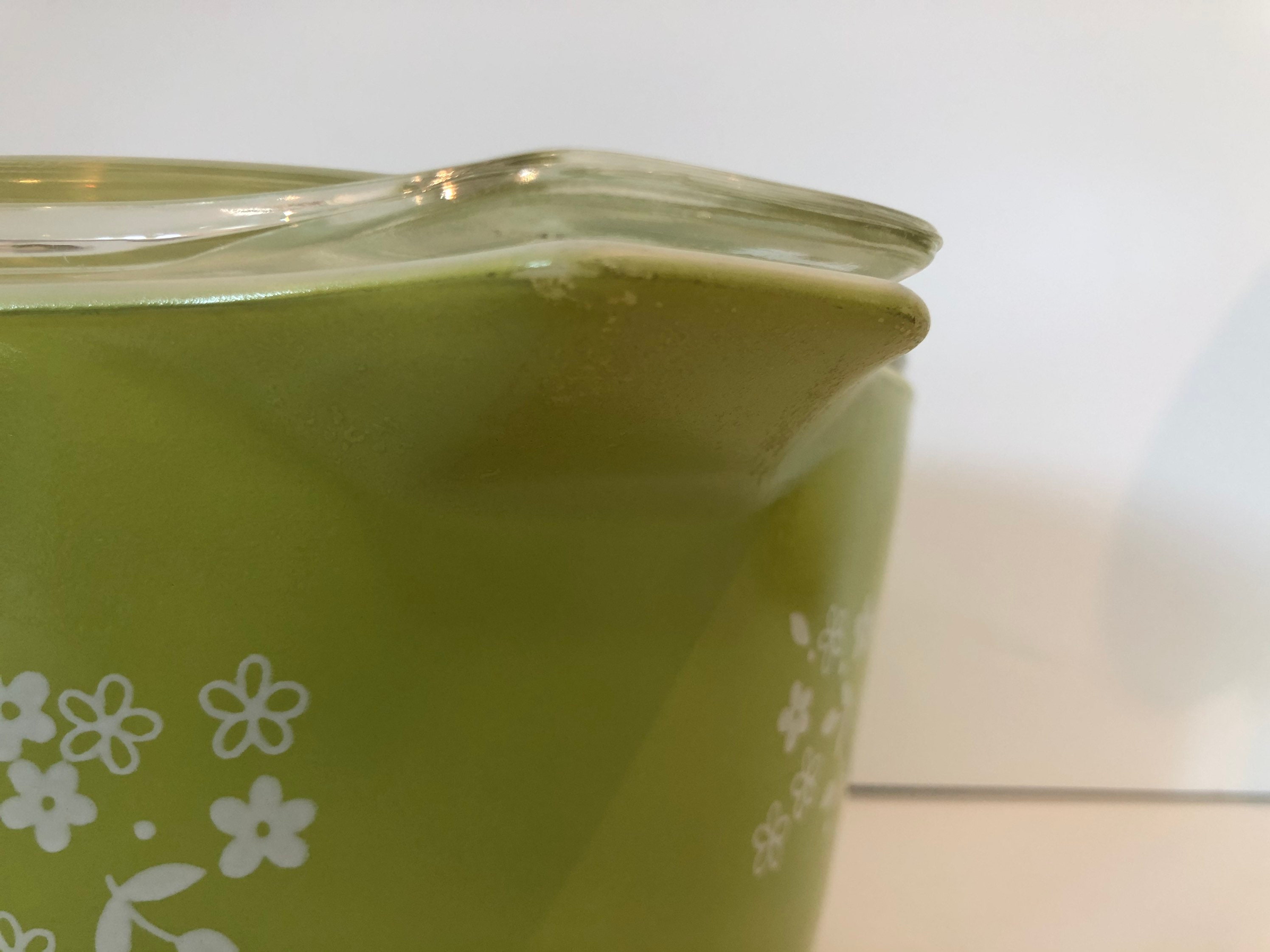 Pyrex Lime Green Crazy Daisy Casserole Dish Spring Blossom | Etsy