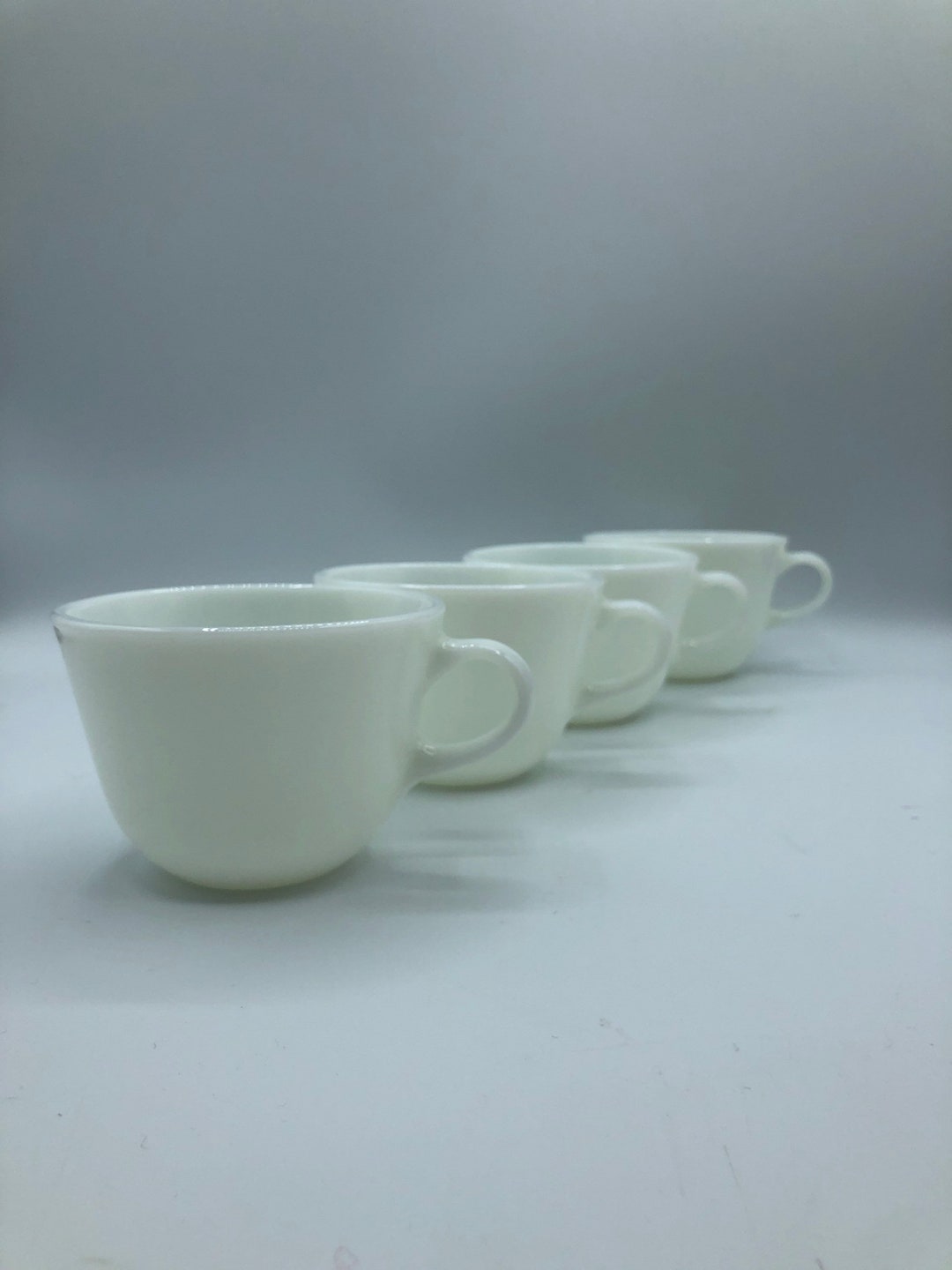 Pyrex Ware Coffee Mugs, Pyrex Coffee Mugs, White Tea Cups, Set of Four ...