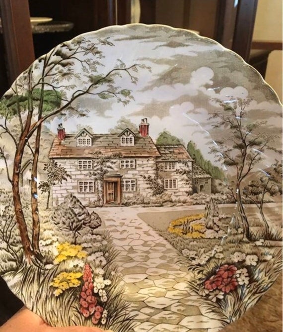 Country Cottage Decorative Plate British Anchor Made in | Etsy