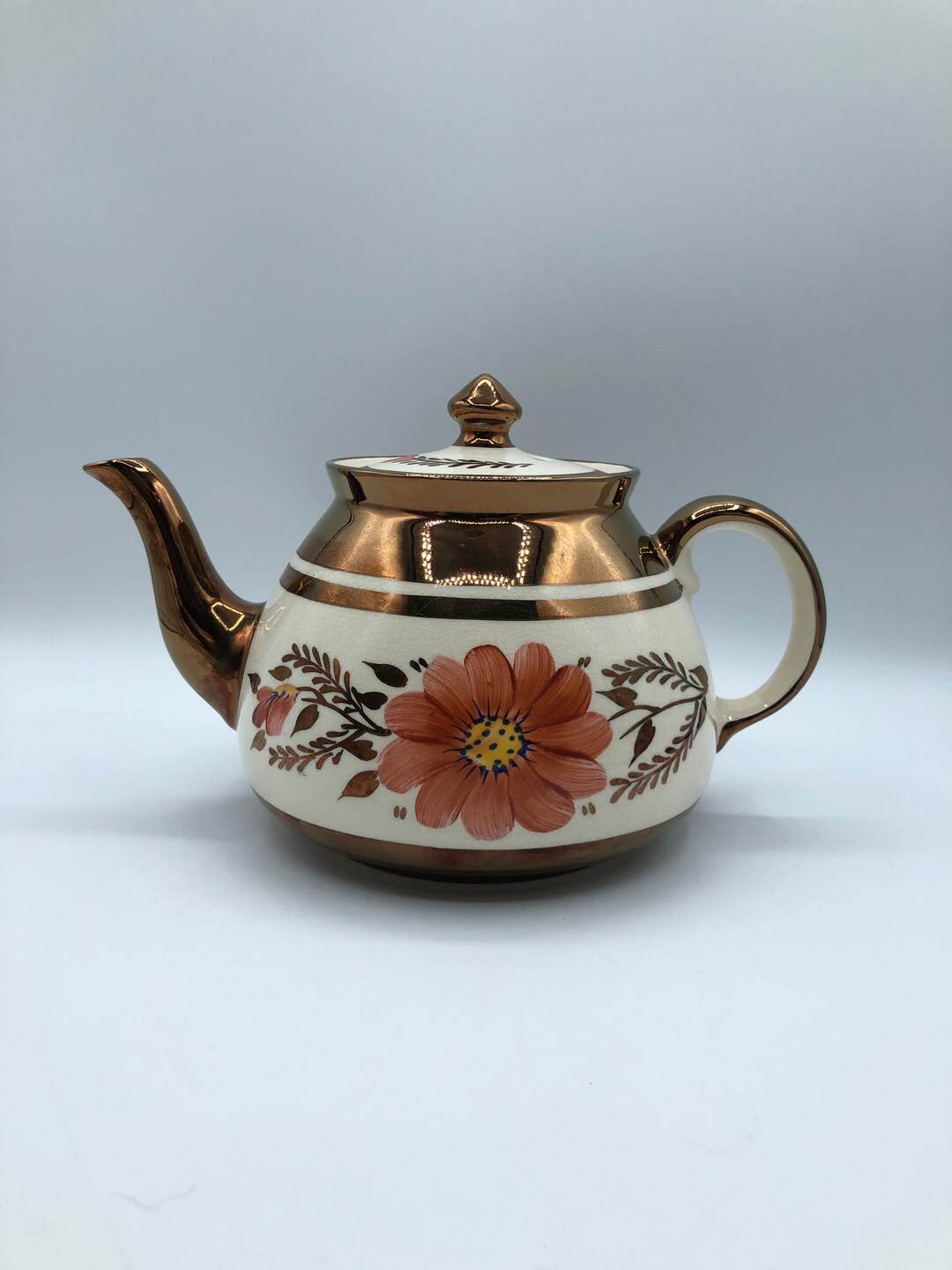 Vintage Gibsons Staffordshire England Teapot, Gibson Lustre Ware Teapot ...