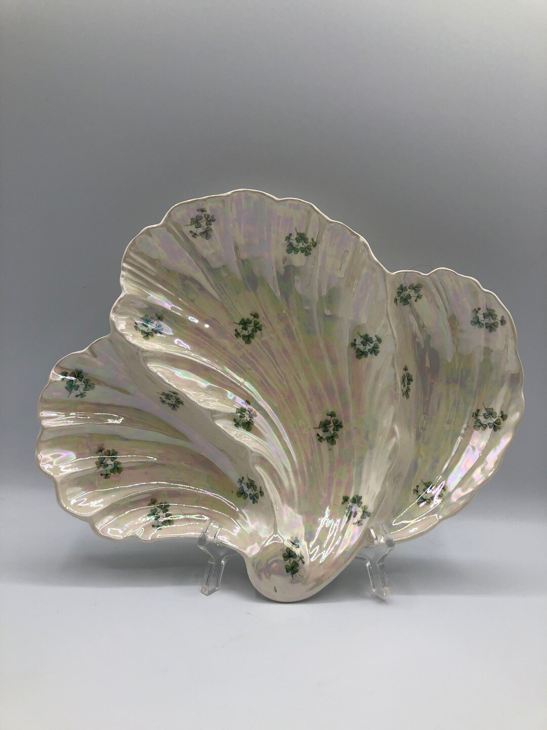 Royal Winton Iridescent Shell Style Dish With Shamrocks, Made in ...