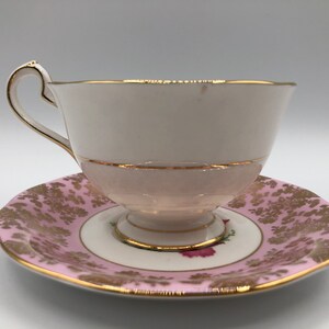 Stunning Pastel Pink Queen Anne Teacup, Bone China Tea Cup, Delicate ...