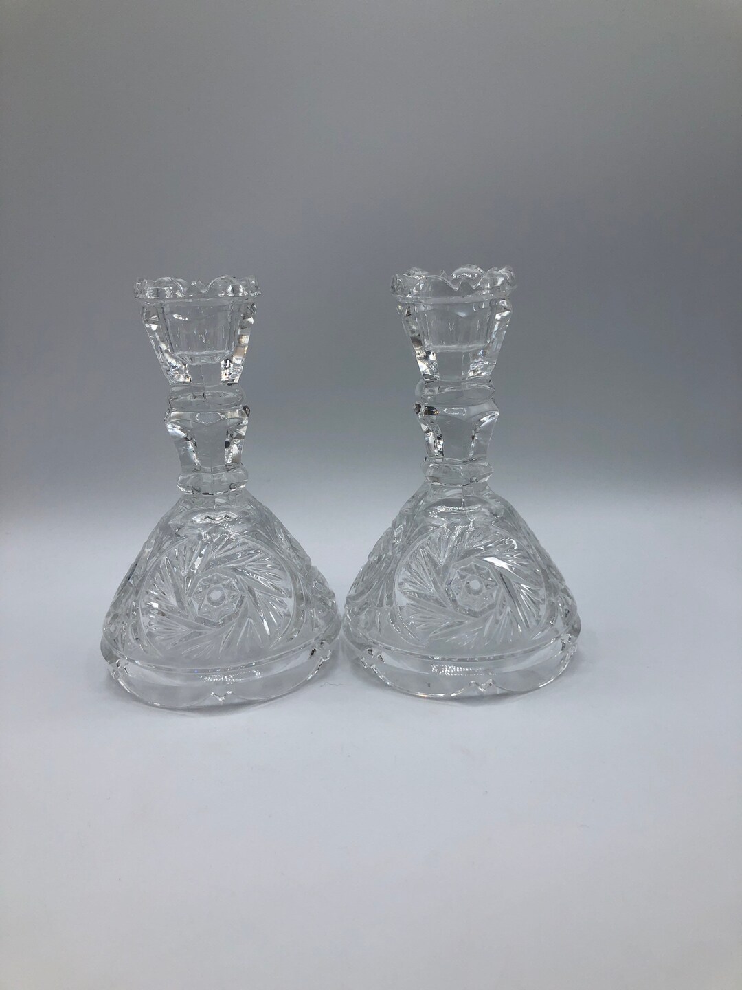 Pinwheel Crystal Bell Shaped Bottom Candle Sticks - Etsy