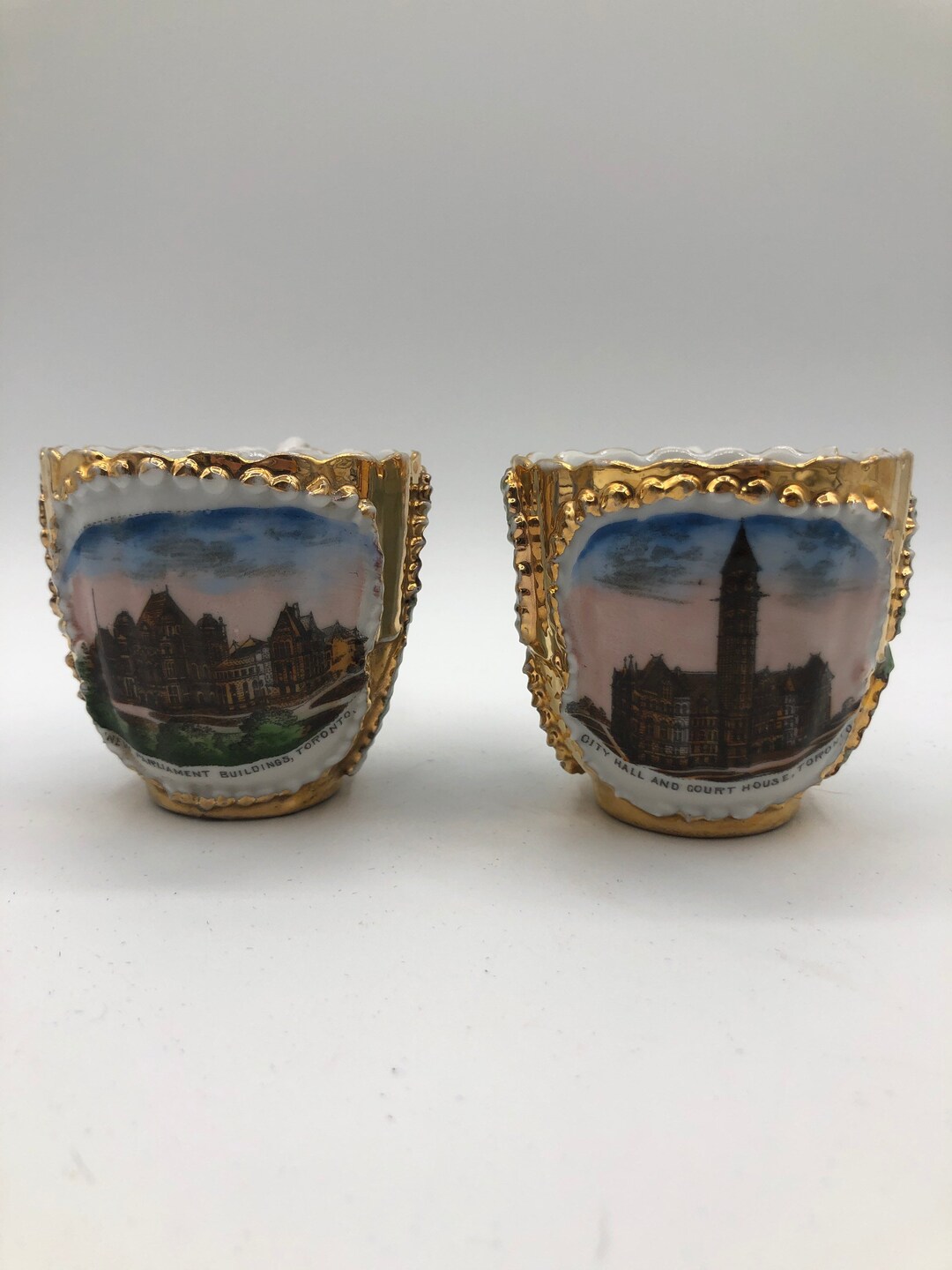 Antique Toronto, Canada Souvenir Tea Cups, Toronto City Hall and Court ...