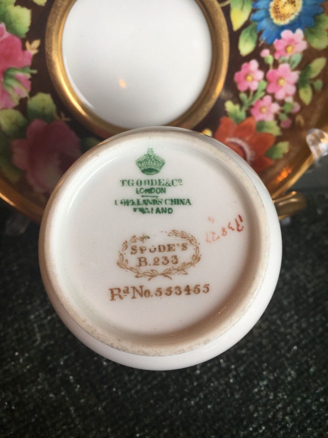 RARE Spode Copeland Floral Demitasse T.G. Goode and Co. Hand | Etsy