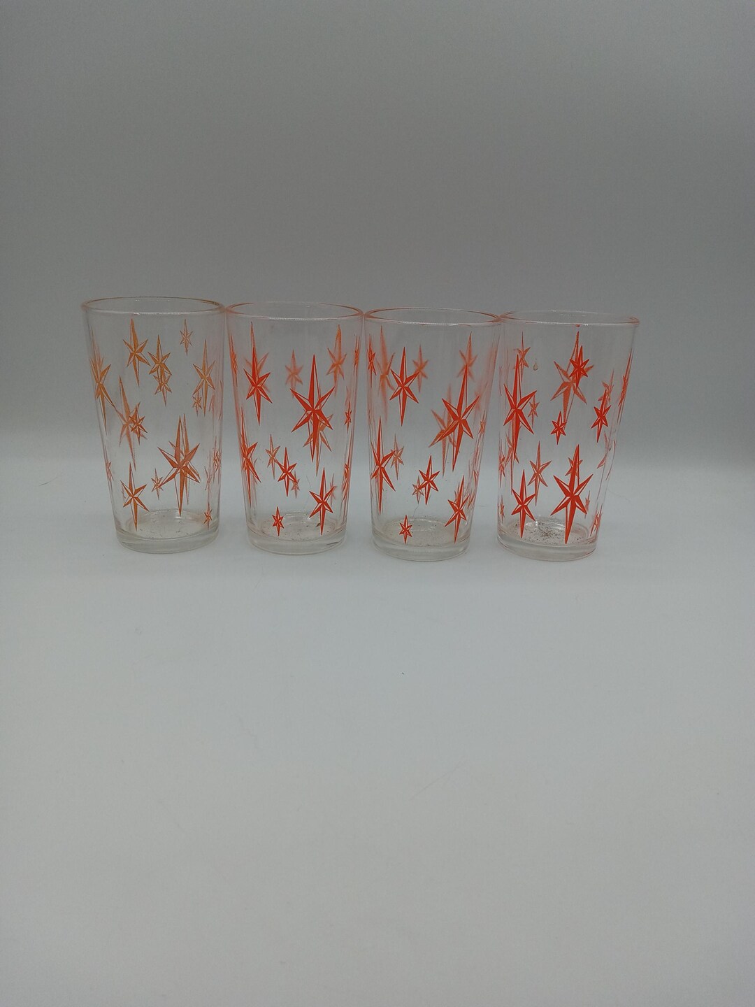 Kraft Swanky Swig Cream Cheese Glasses, Vintage Orange Starburst ...