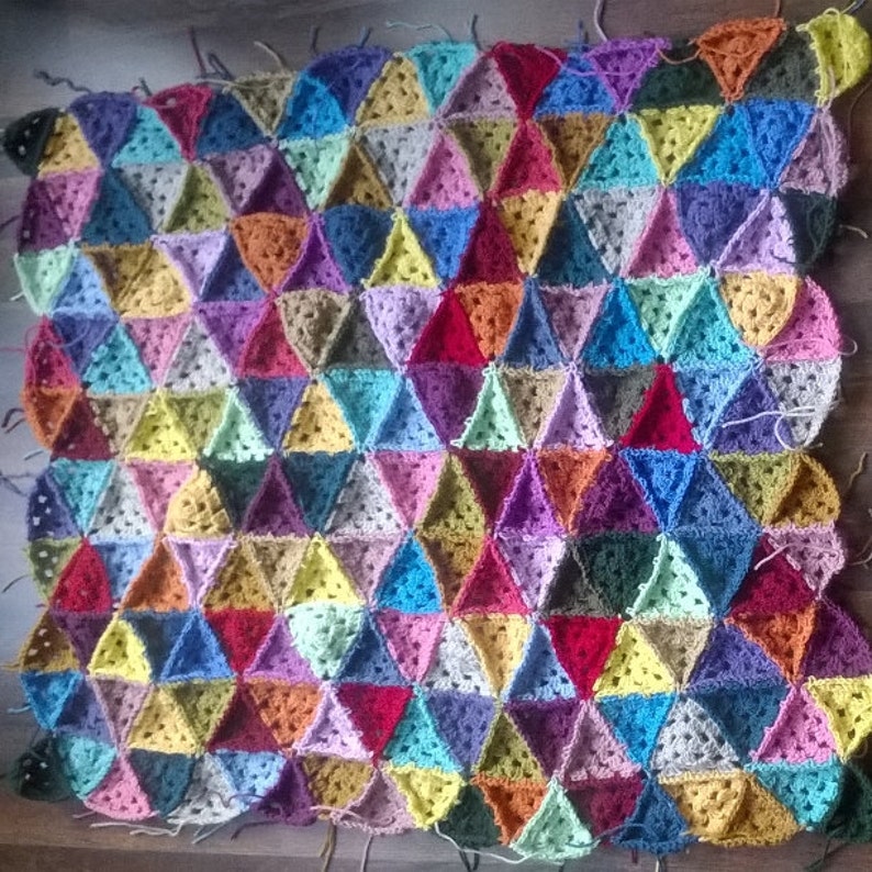 Crocheted Granny Triangle Blanket - Etsy
