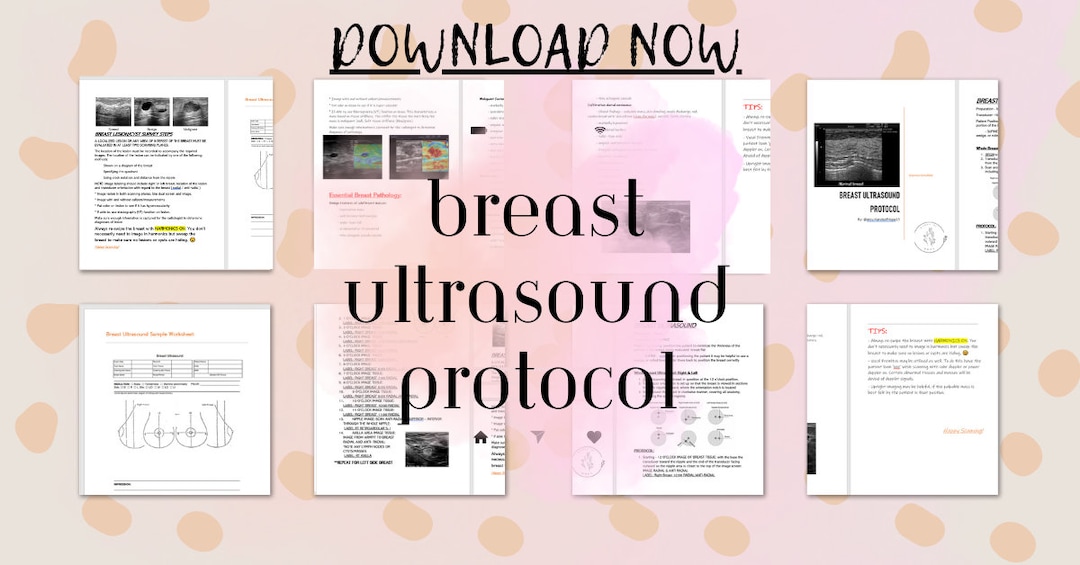 Breast Ultrasound Protocol How To For New Sonographers Etsy