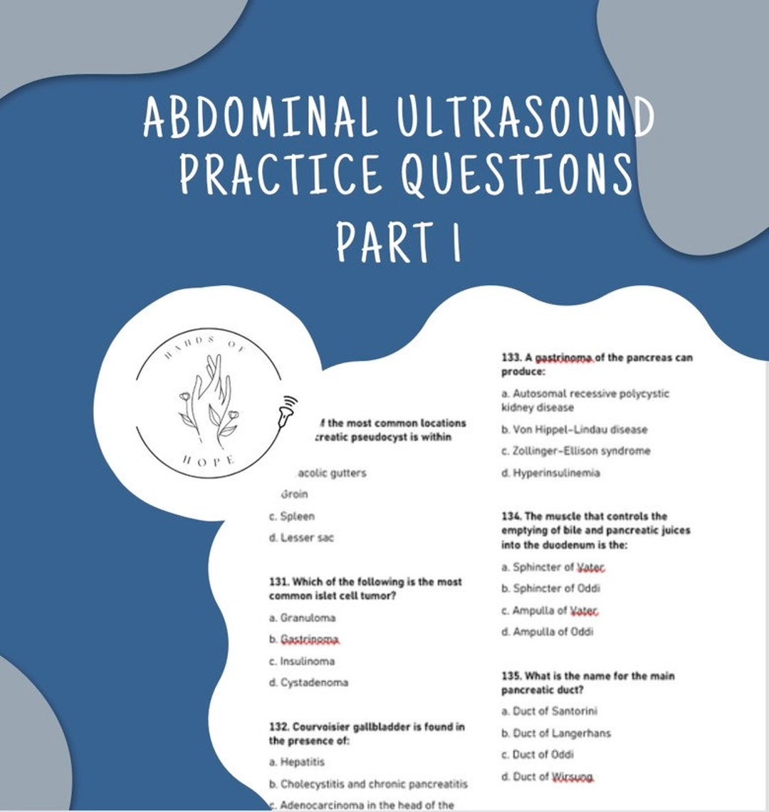 Ultrasound Abdomen Practice Questions Part 1 Registry ARRT 210 ...