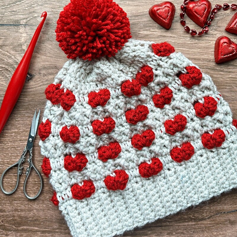 Crochet Heart Hat - Etsy