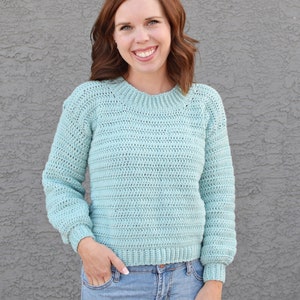 Simple Eyelet Sweater Crochet Pattern - Etsy