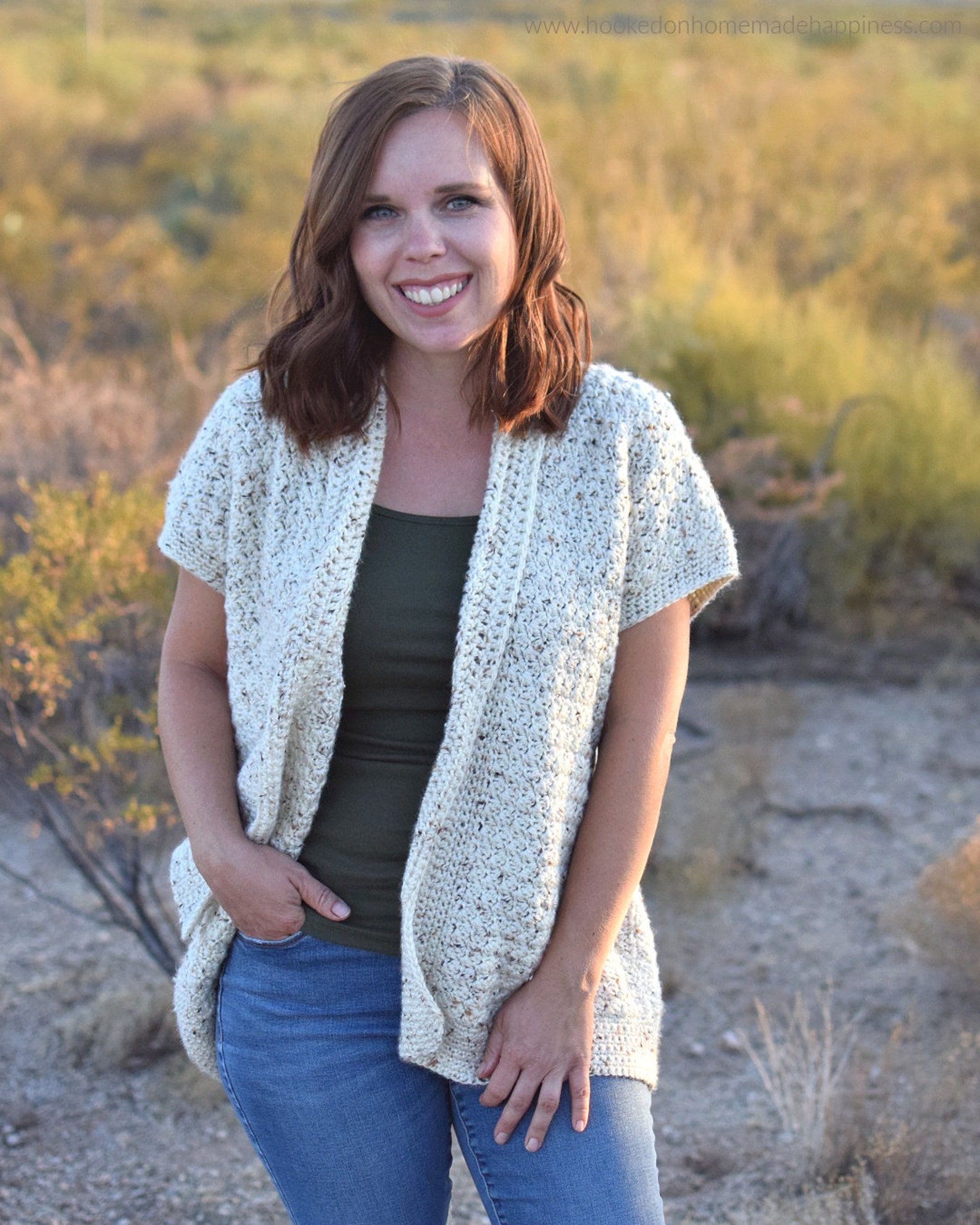 Tweed Cardigan Crochet Pattern - Etsy