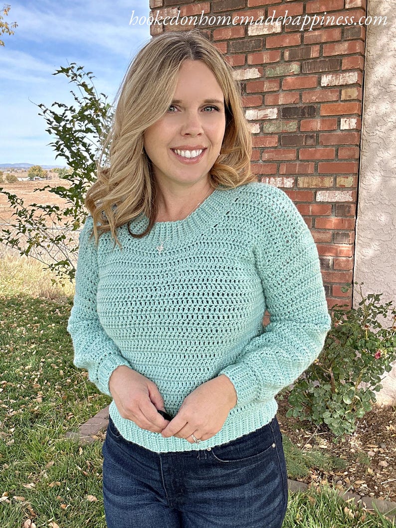 Simple Eyelet Sweater Crochet Pattern - Etsy