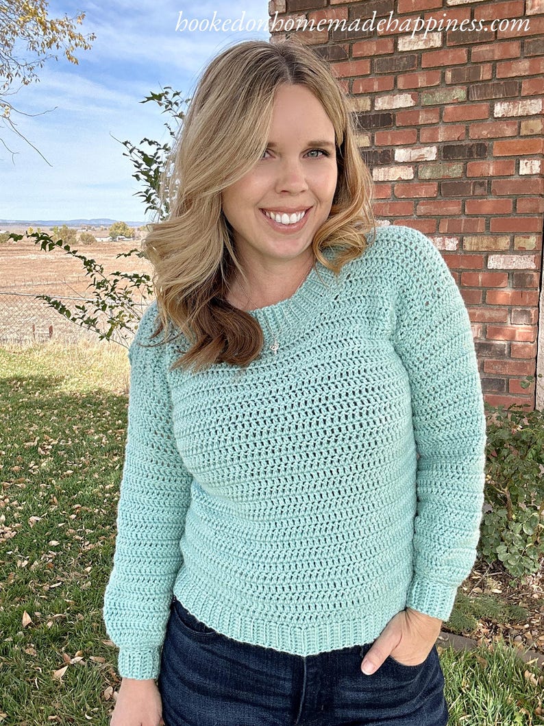Simple Eyelet Sweater Crochet Pattern - Etsy