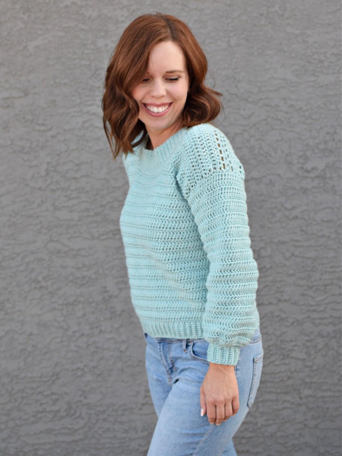 Simple Eyelet Sweater Crochet Pattern - Etsy
