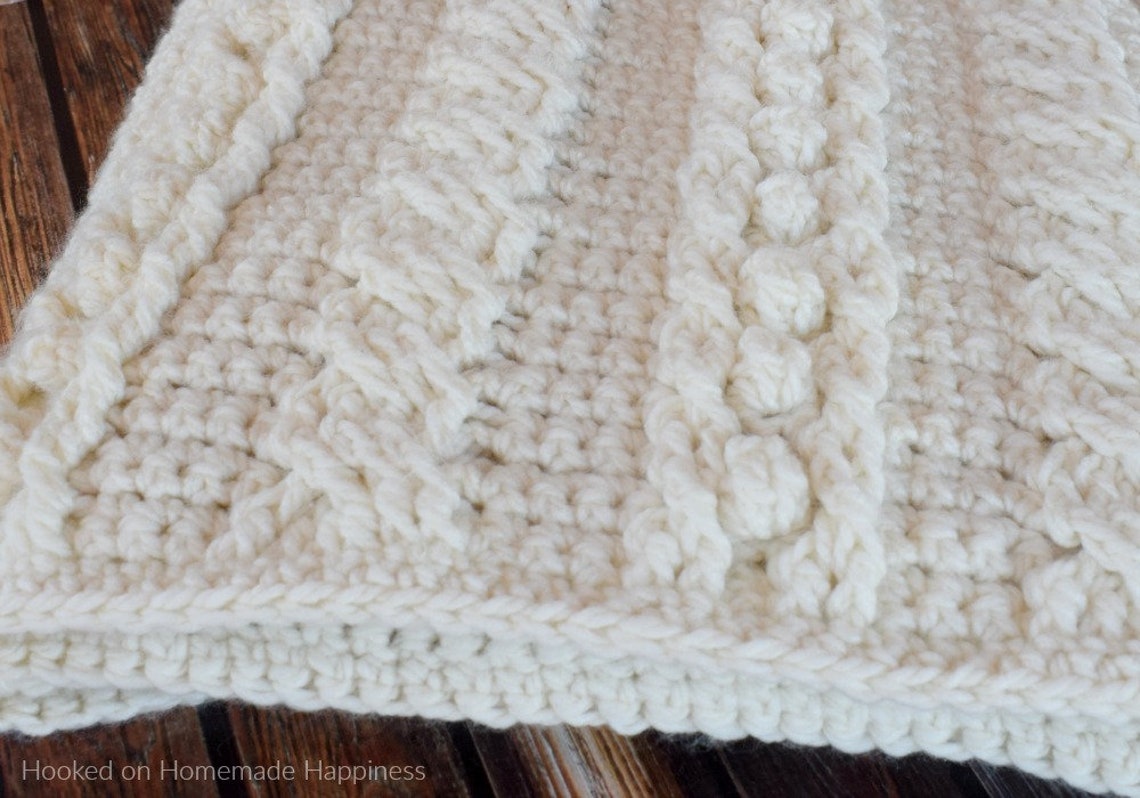 Crochet Cable Blanket Crochet Pattern - Etsy