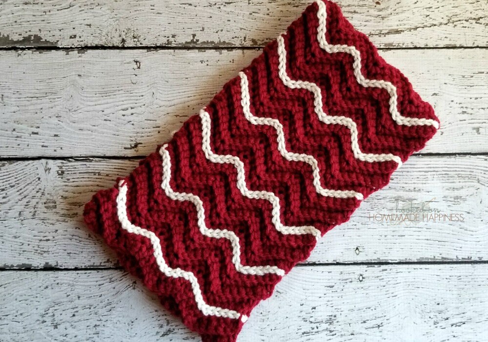 Textured Ripple Cowl Crochet Pattern | Etsy