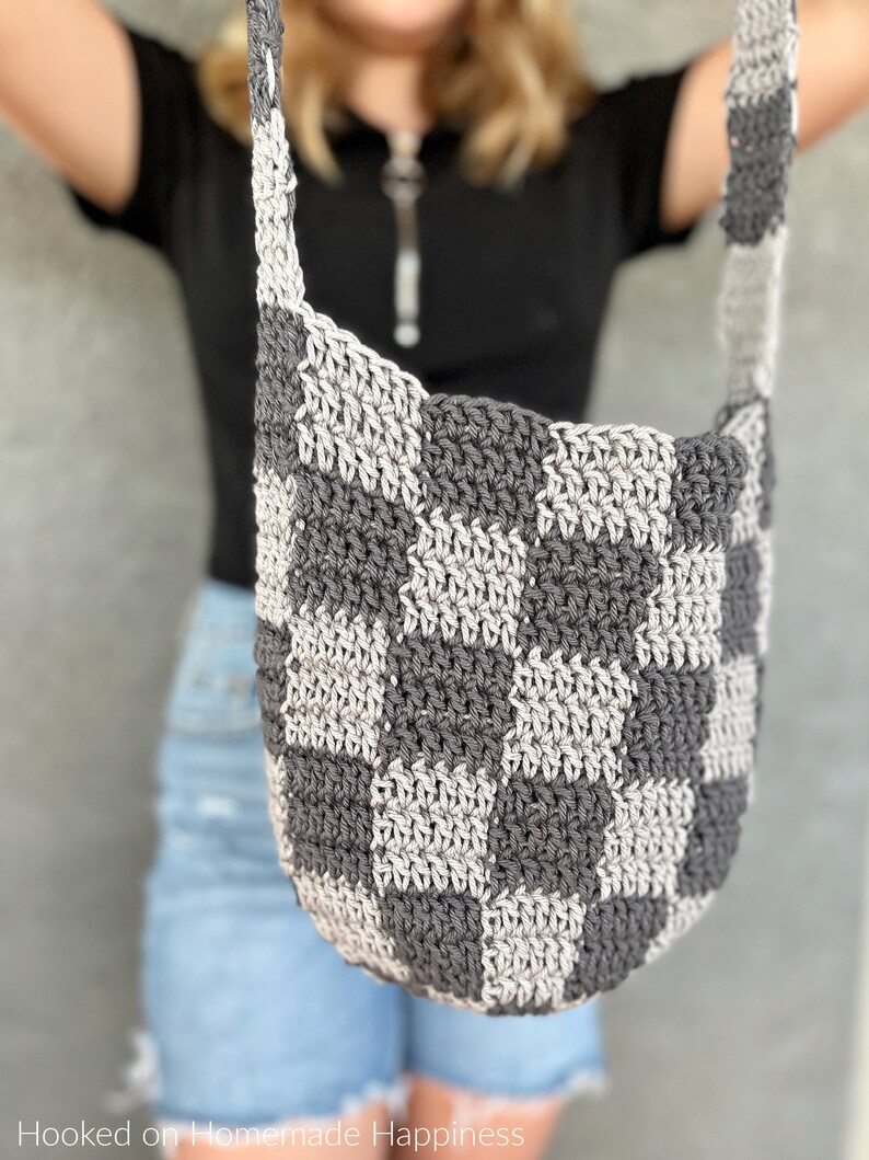 Checkerboard Bucket Bag Crochet Pattern - Etsy