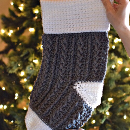 Cable Crochet Stocking Pattern - Etsy