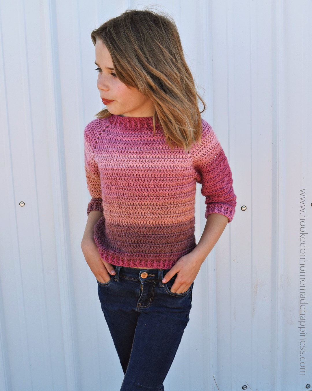 Kid's Everyday Raglan Sweater Crochet Pattern | Etsy