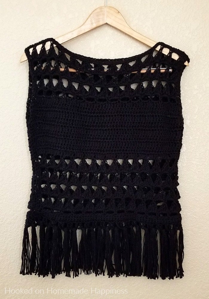 Triangles & Fringe Crochet Top Pattern - Etsy