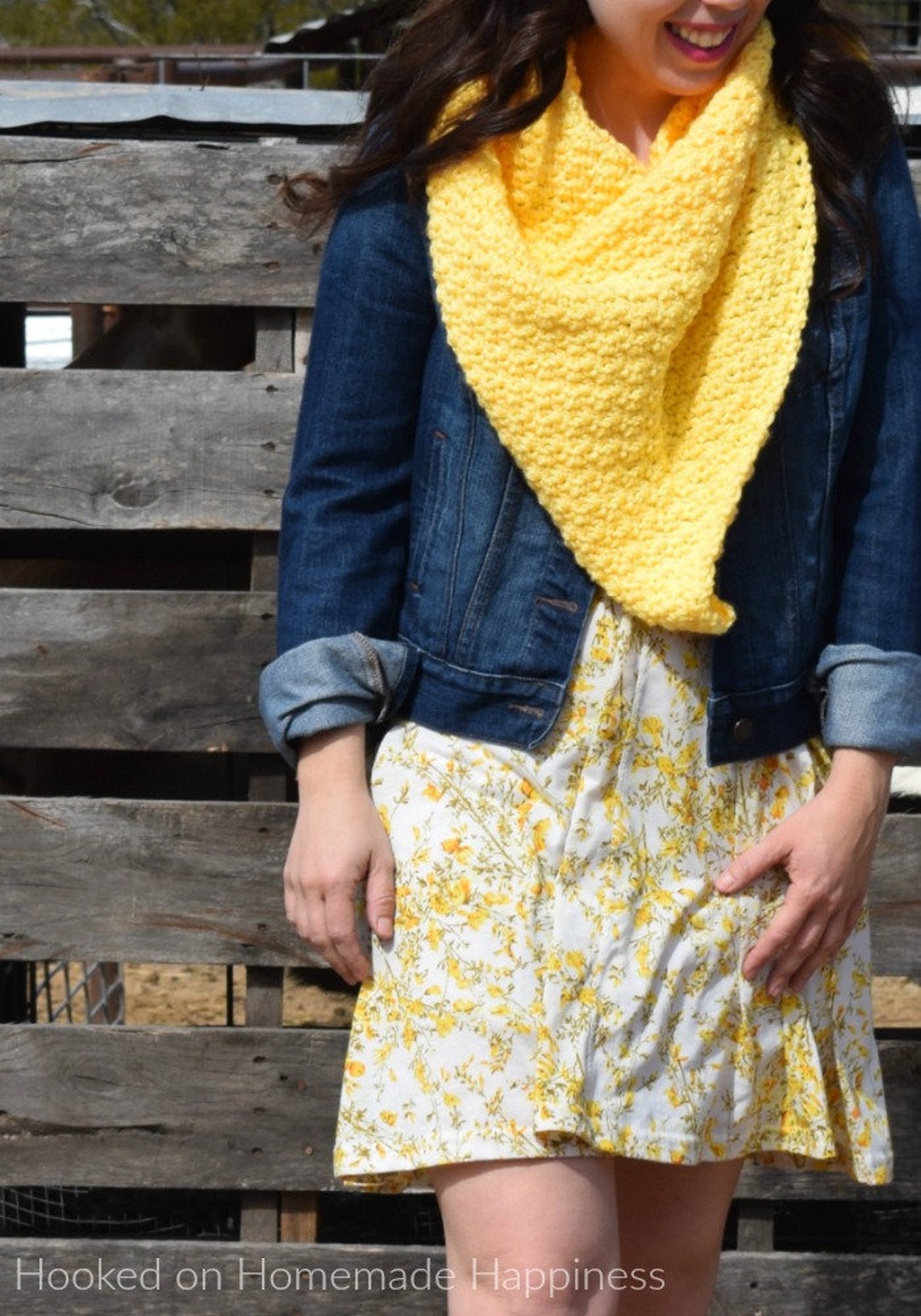 Lemon Peel Triangle Scarf Crochet Pattern - Etsy