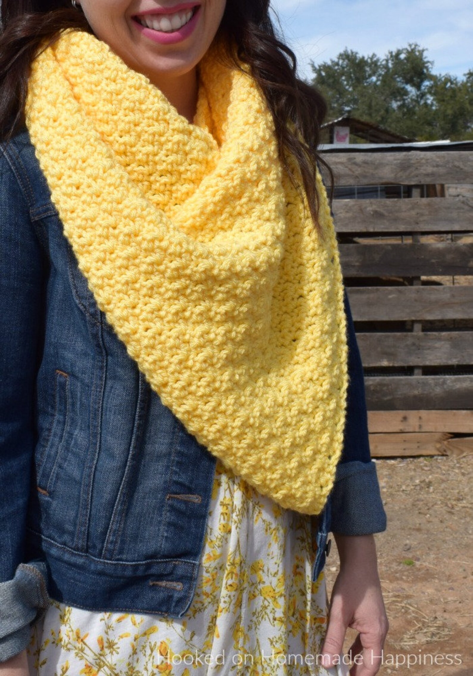 Lemon Peel Triangle Scarf Crochet Pattern - Etsy