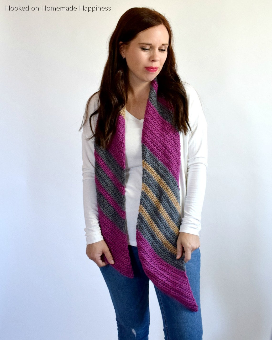 Easy Diagonal Scarf Crochet Pattern - Etsy