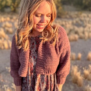 Cropped Cardi Crochet Cardigan Pattern - Etsy