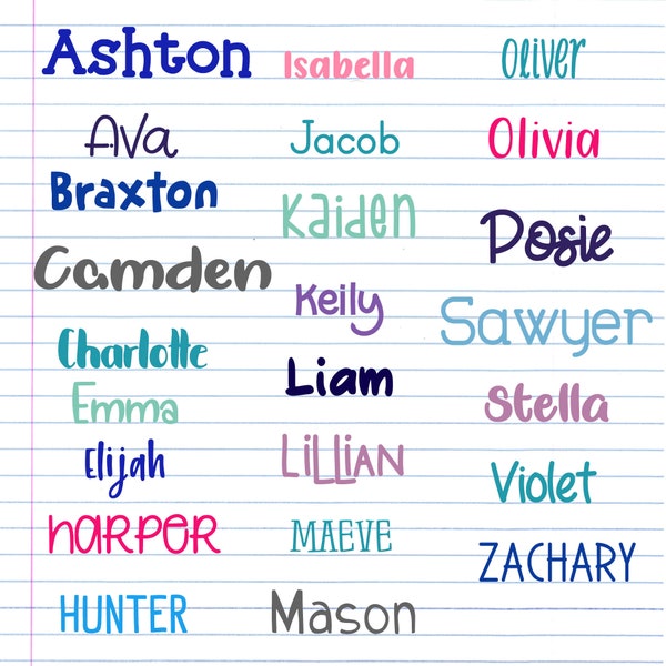 Custom Name Decal - Etsy