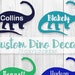 Dinosaur Vinyl Decal••dinosaur Name Sticker••vinyl Name Decal ...