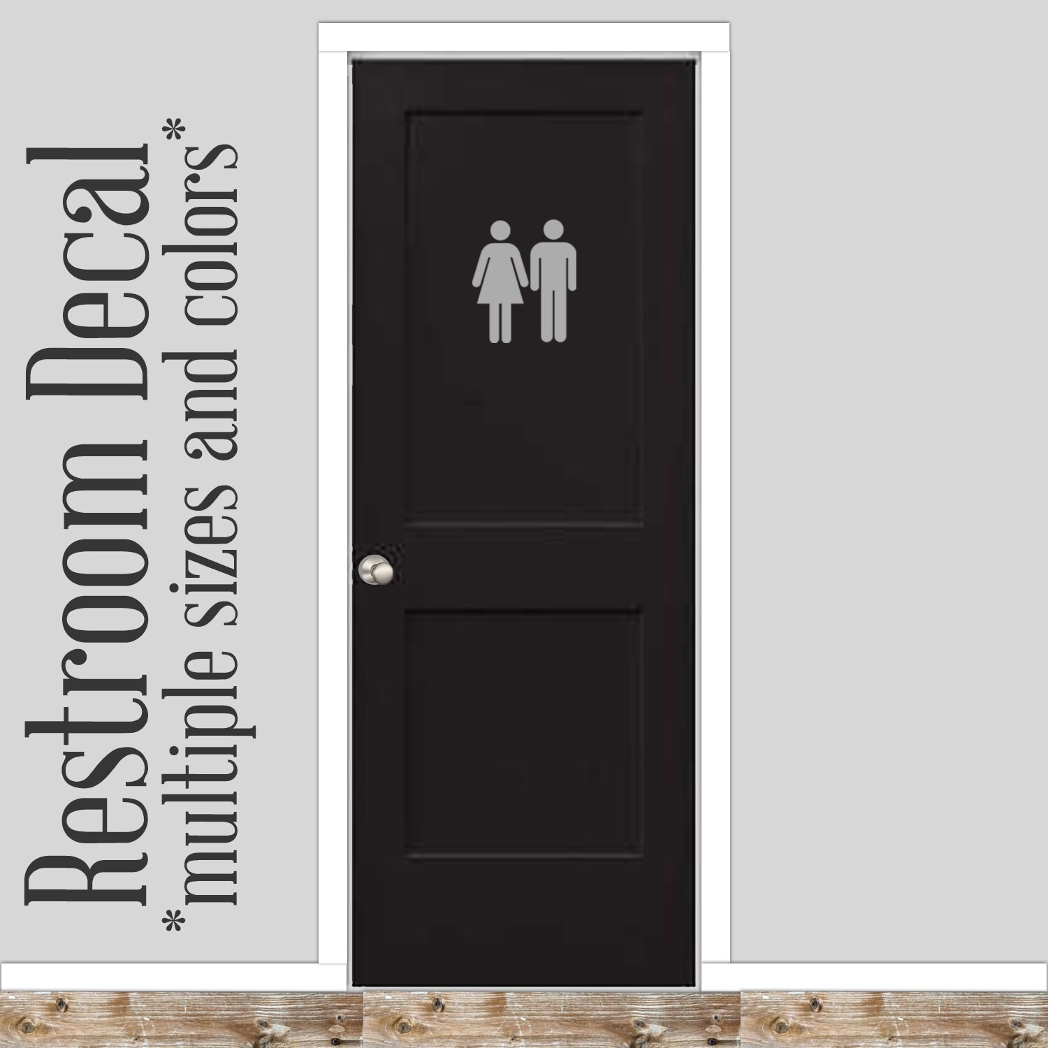 Restroom Decal Bathroom Door Decal Male Female - Etsy