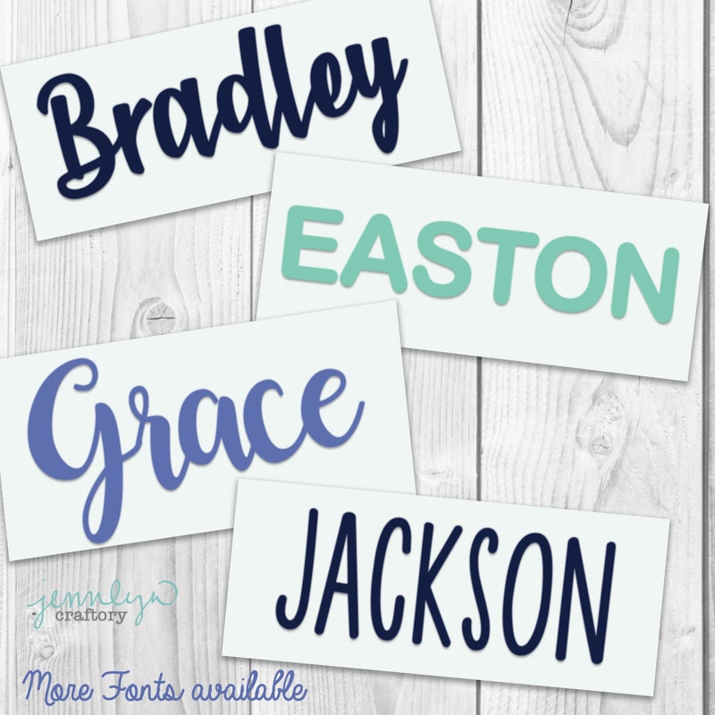 Custom Name Decal - Etsy