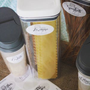 Pantry Staples Kitchen Labels--farmhouse Inspired, Shiplap and Mason ...