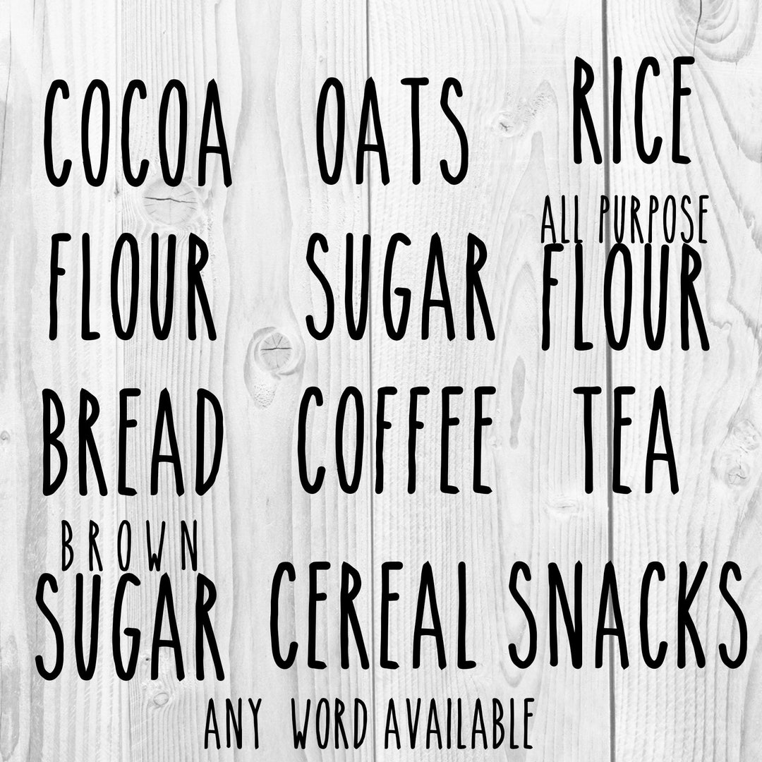 Kitchen Labels--pantry Labels--kitchen Decal--custom Decals--custom ...
