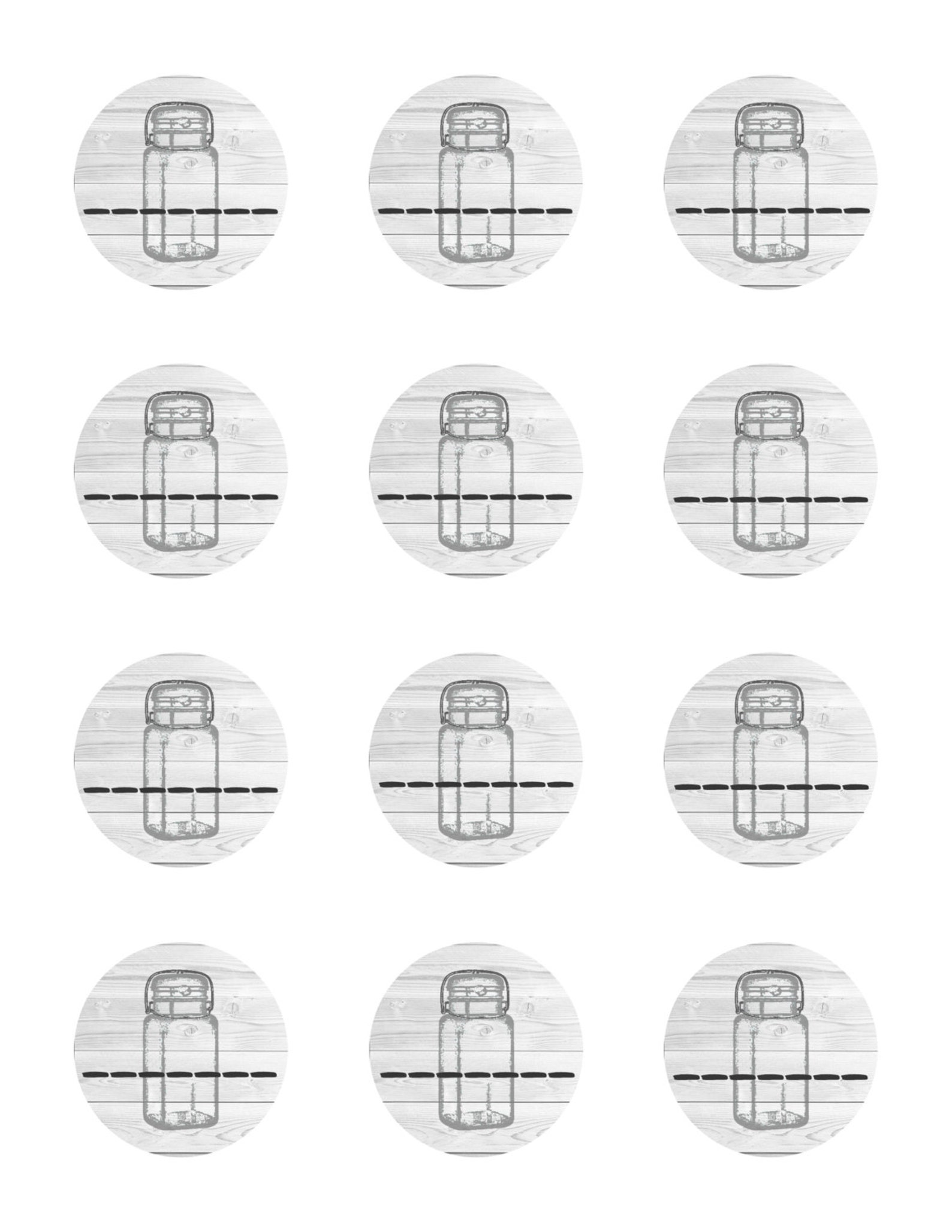 Spice Jar Kitchen Labels--farmhouse Inspired, Shiplap and Mason Jar ...