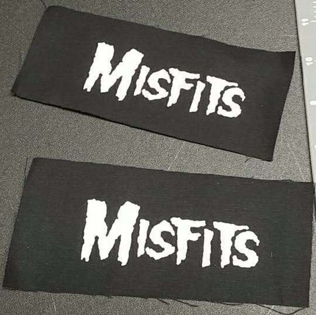 Misfits Patch Hand Made Screen Printed Black Sew on Patch Punk Rock ...