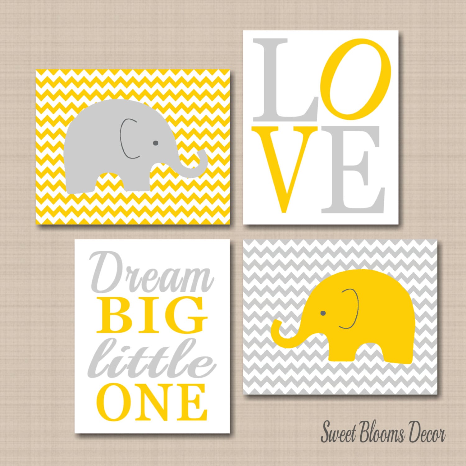 Chevron Elephant Decor