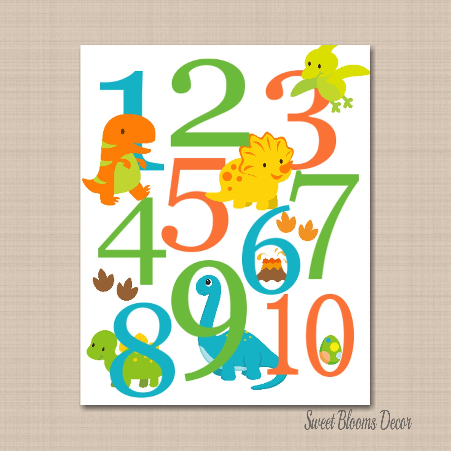 Dinosaur Nursery Wall ArtDinosaur Playroom DecorDinosaur | Etsy