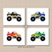 Monster Trucks Kids Wall Art Monster Trucks Boy Bedroom Decor - Etsy